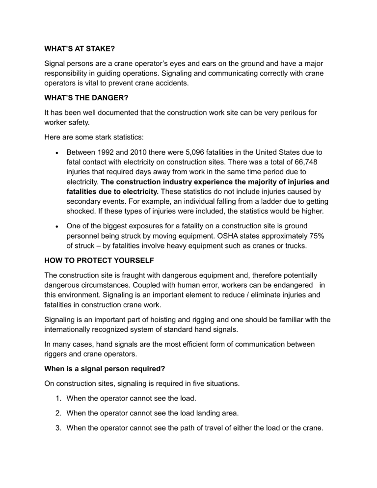 Crane Signal Person Safety Guide: Preventing Accidents