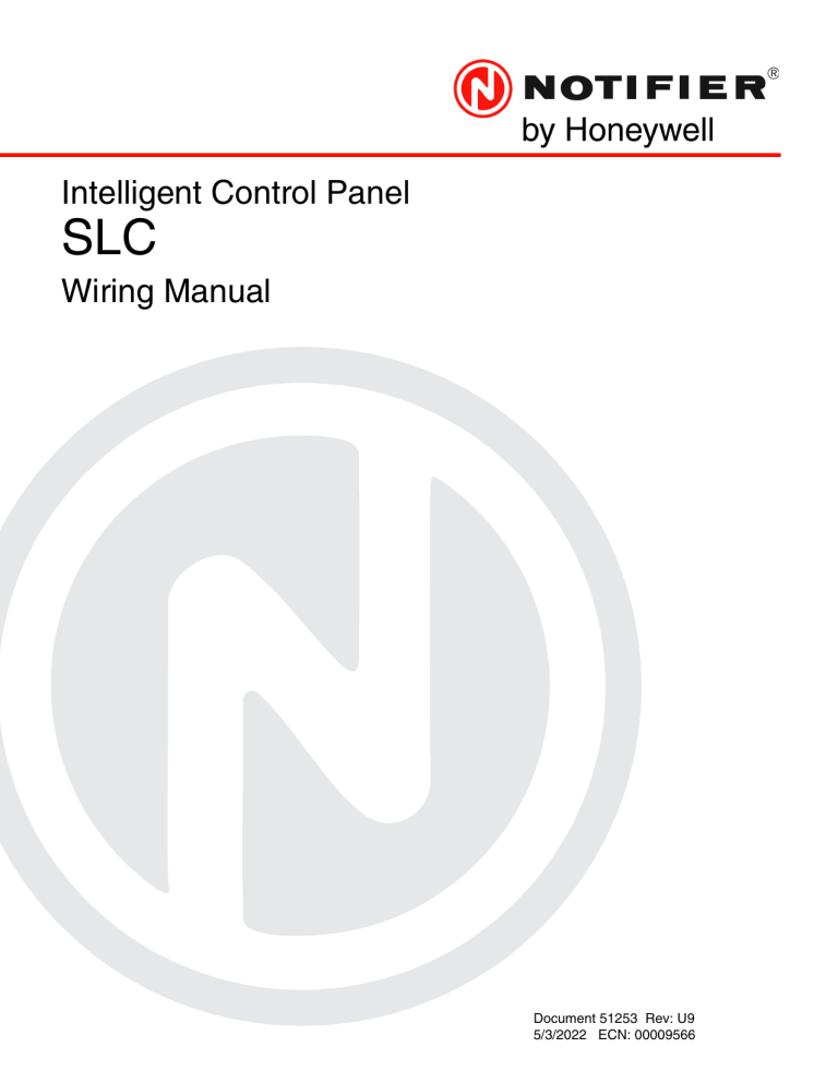 Notifier SLC Intelligent Control Panel Wiring Manual