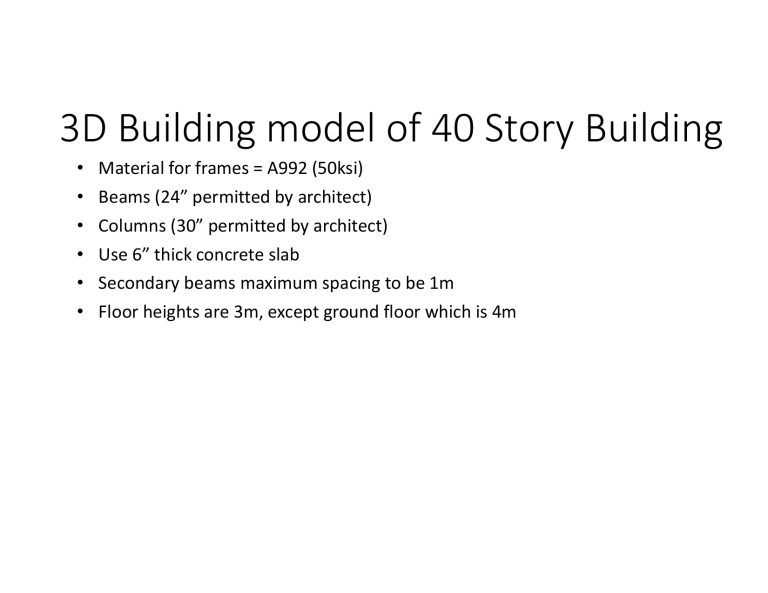 3D Building Model Design: SAP2000 & Structural Analysis