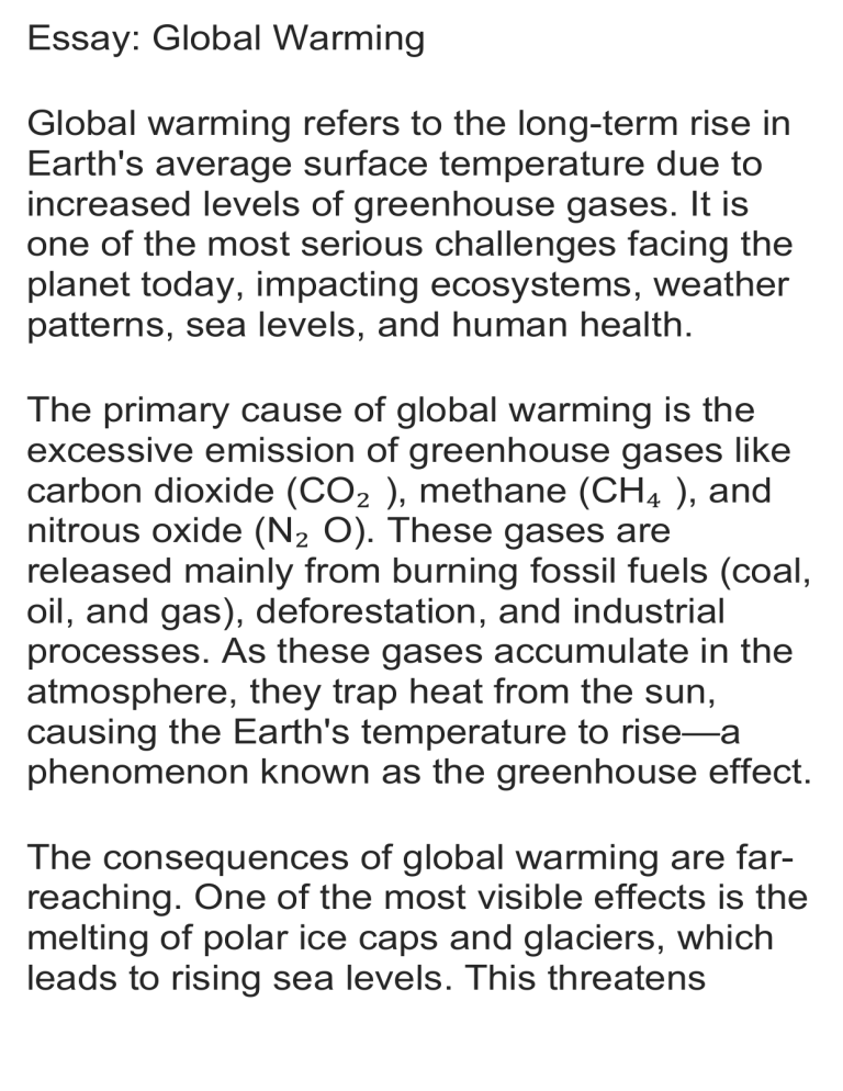 Global Warming: Causes, Effects & Solutions | Essay