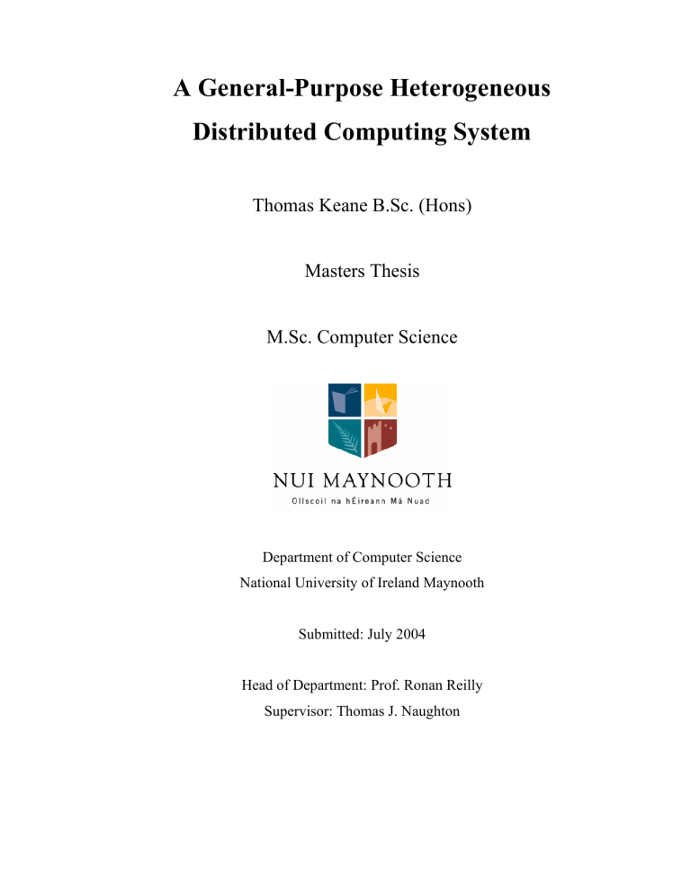 A General-Purpose Heterogeneous Distributed Computing System