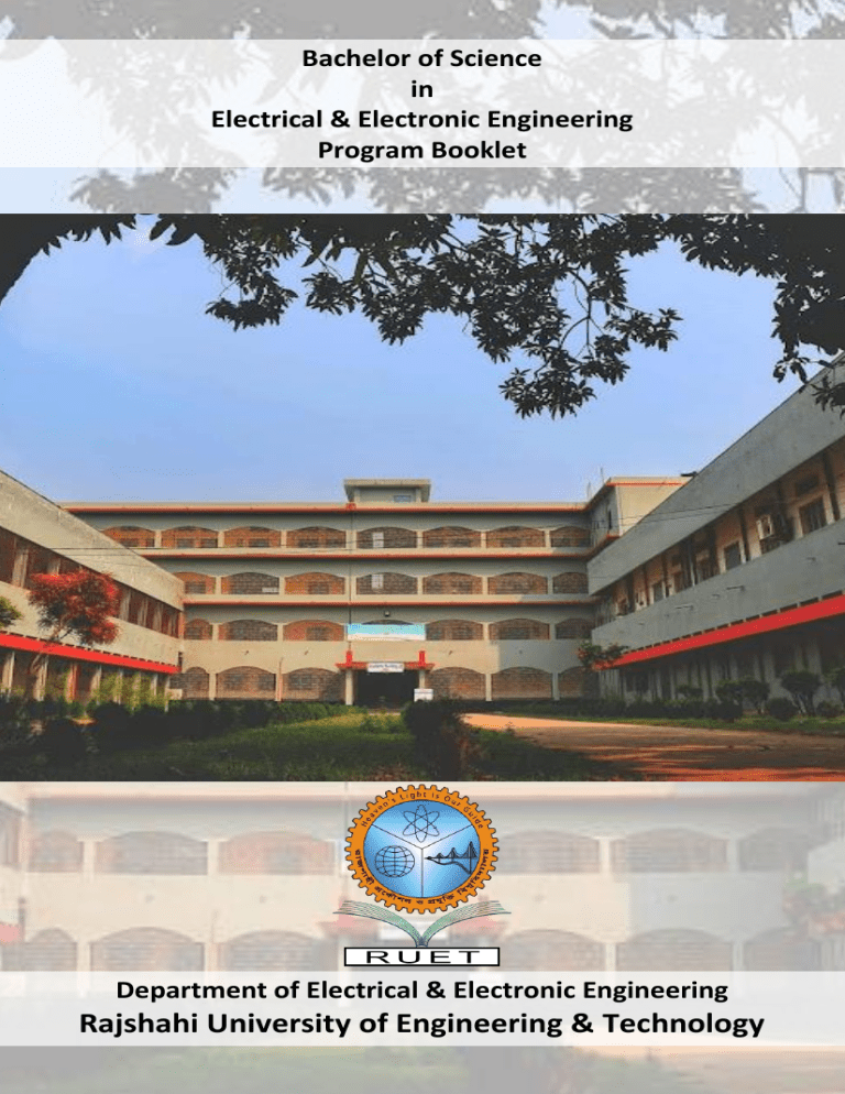 RUET EEE Program Booklet: BSc Electrical & Electronic Engineering