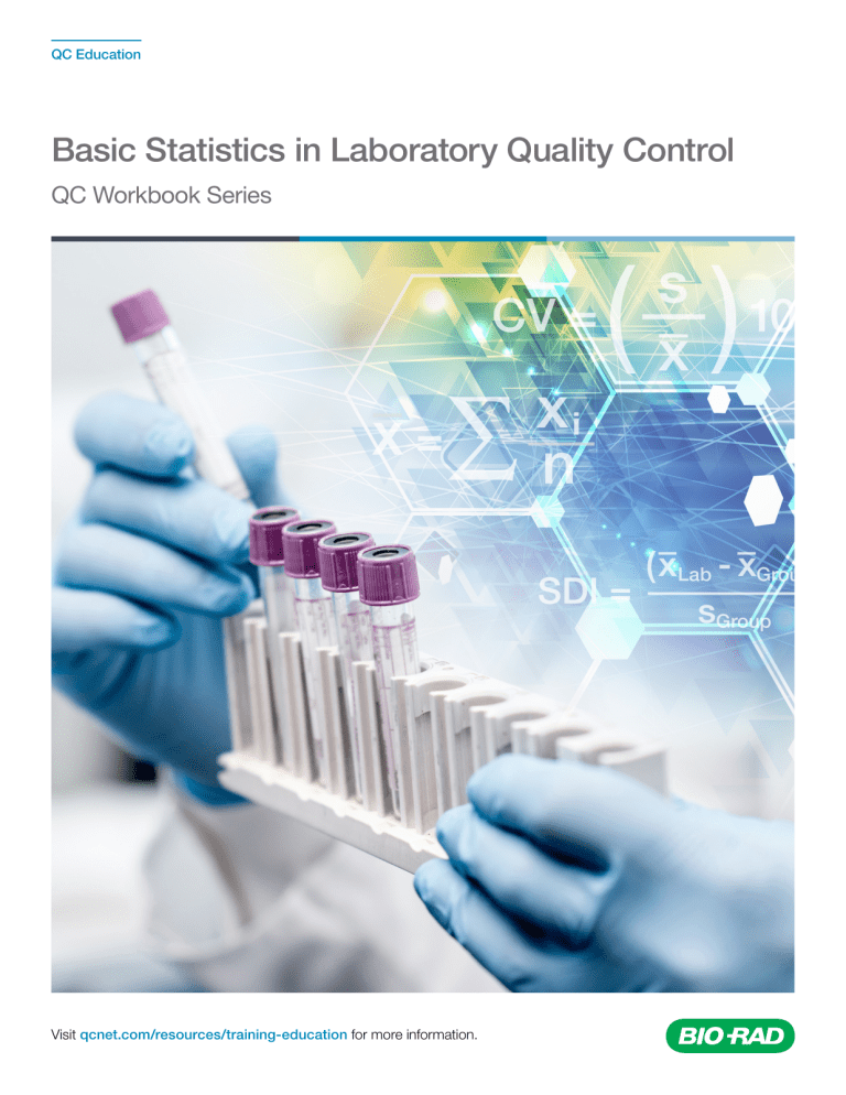 QC Statistics Workbook: Laboratory Quality Control Basics