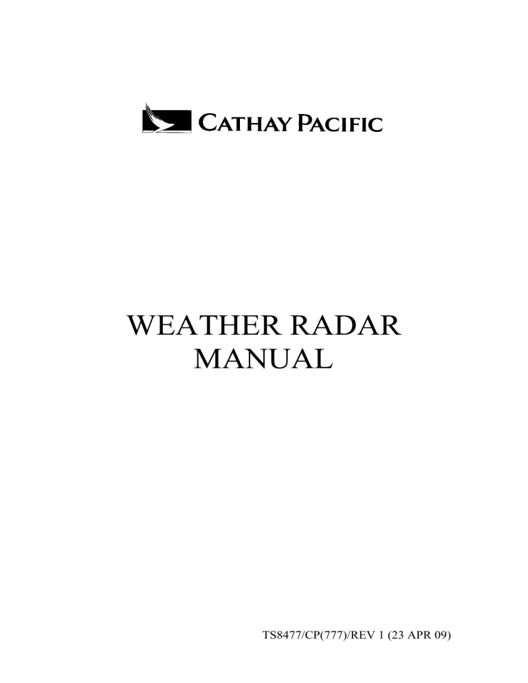 Weather Radar Manual - Cathay Pacific Airways