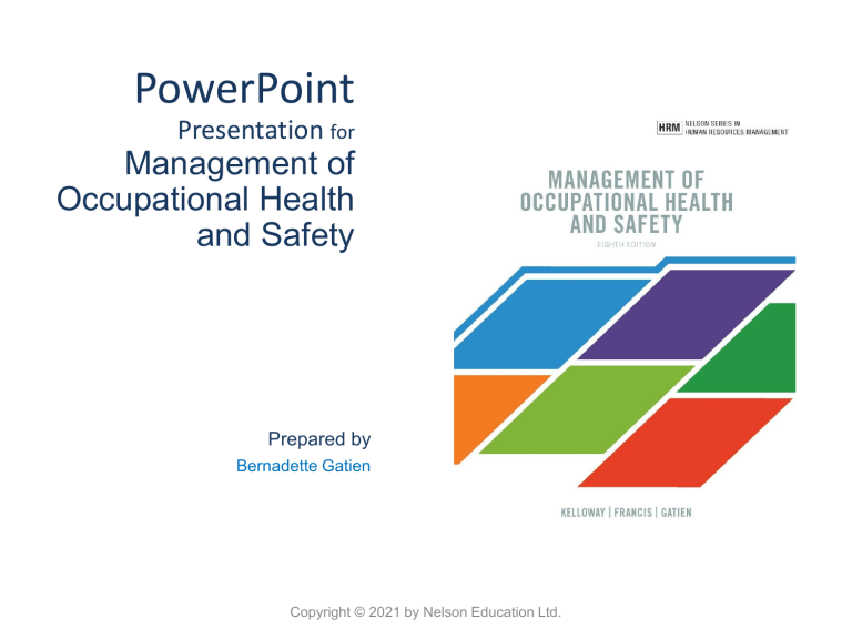 Occupational Health & Safety Management Presentation