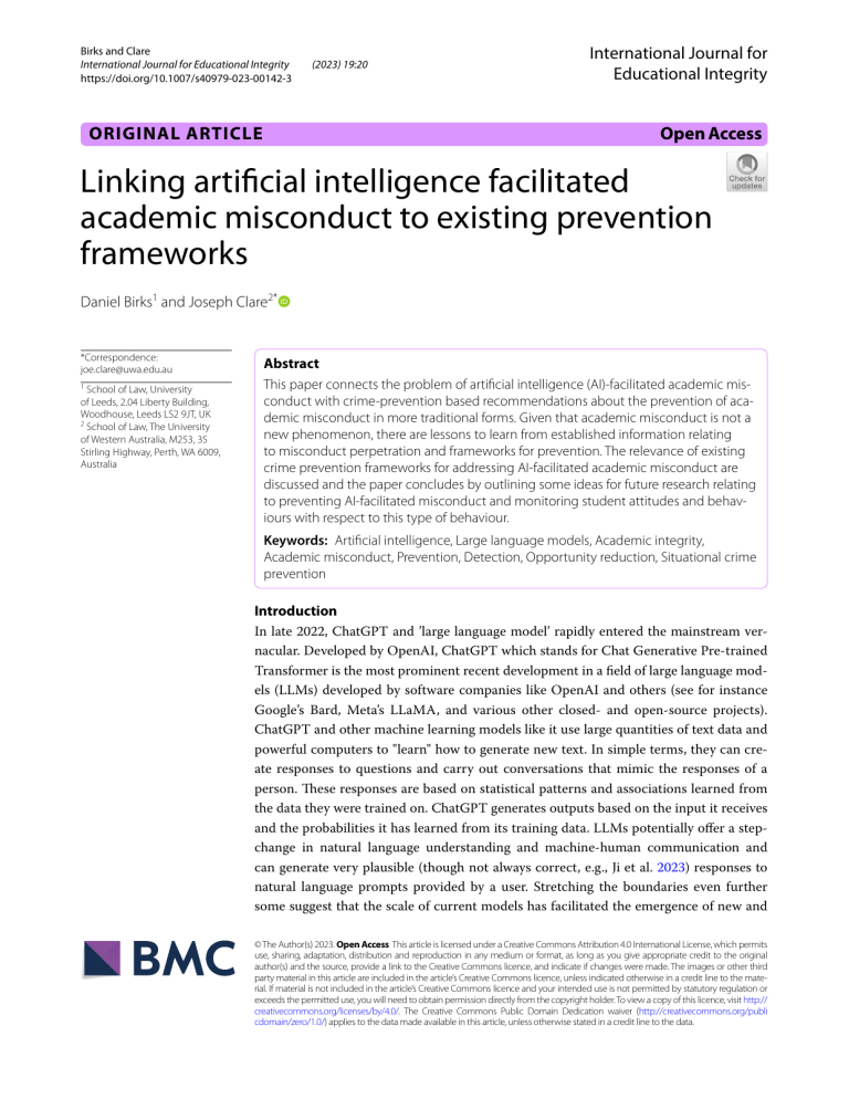 AI & Academic Misconduct: Prevention Frameworks