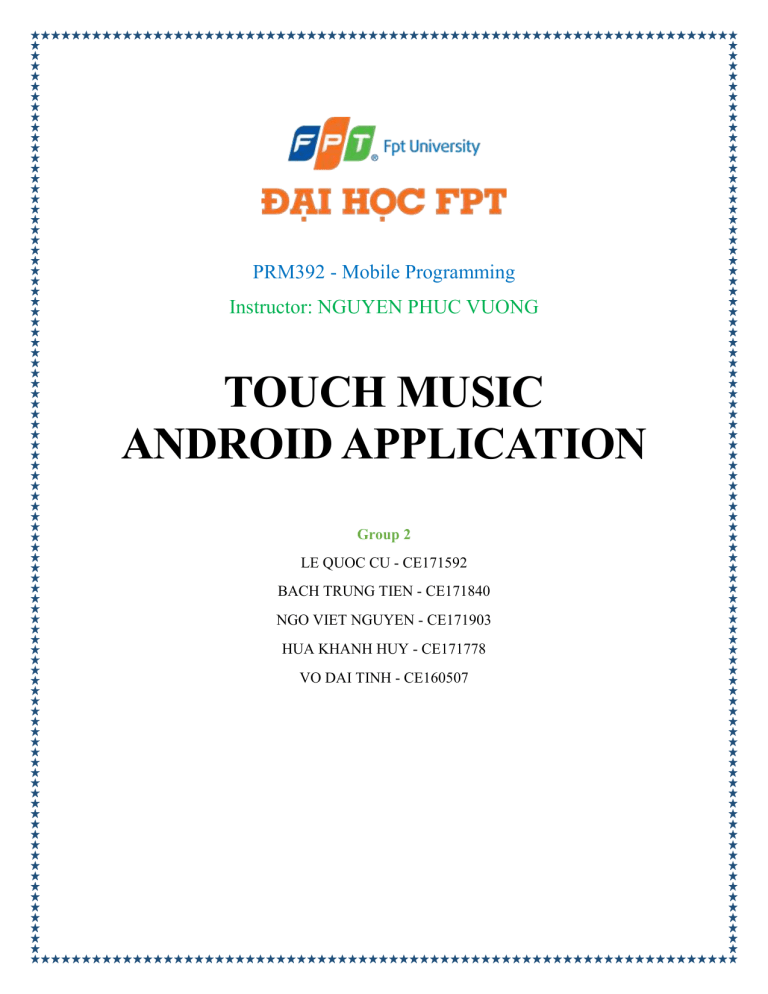 Touch Music: Android App Development Report