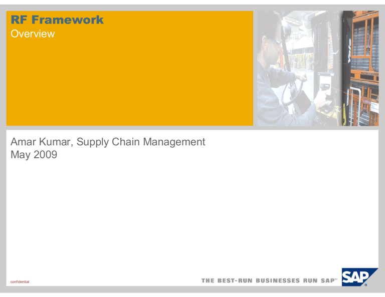 SAP EWM RF Framework Overview: Design & Architecture