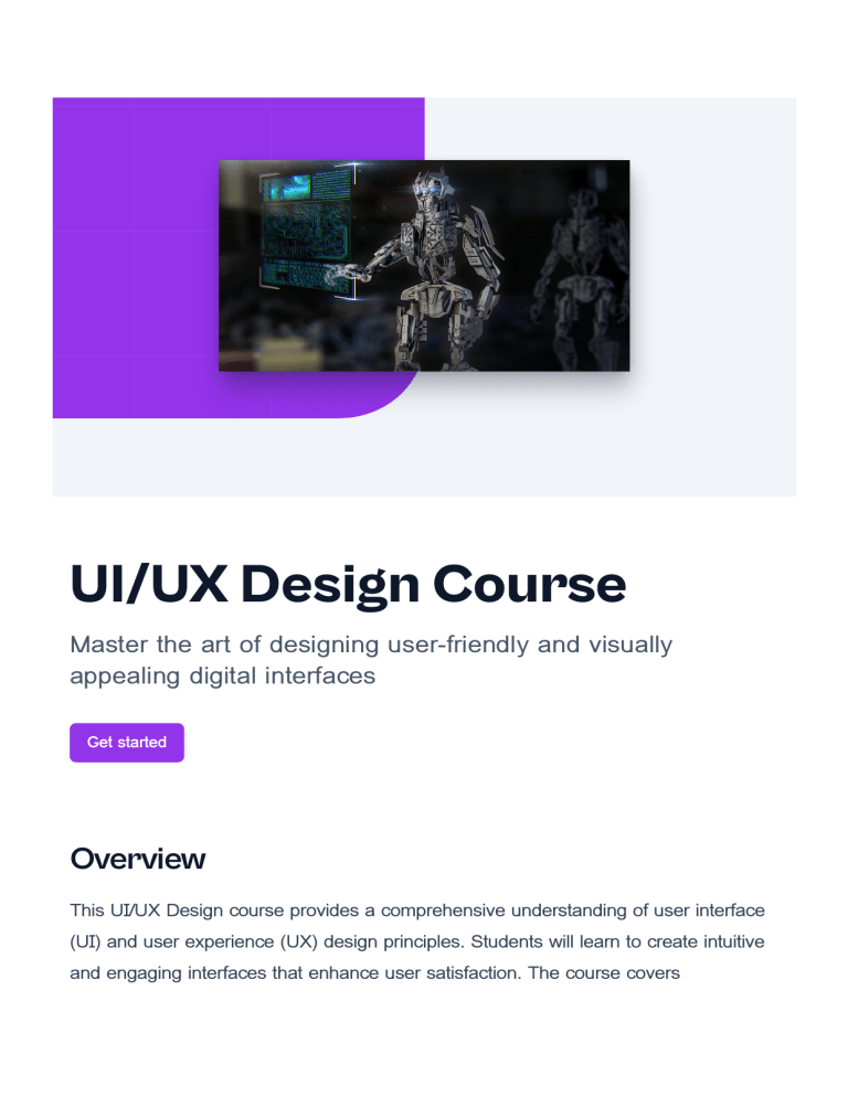 UI/UX Design Course: Master User Interface & Experience