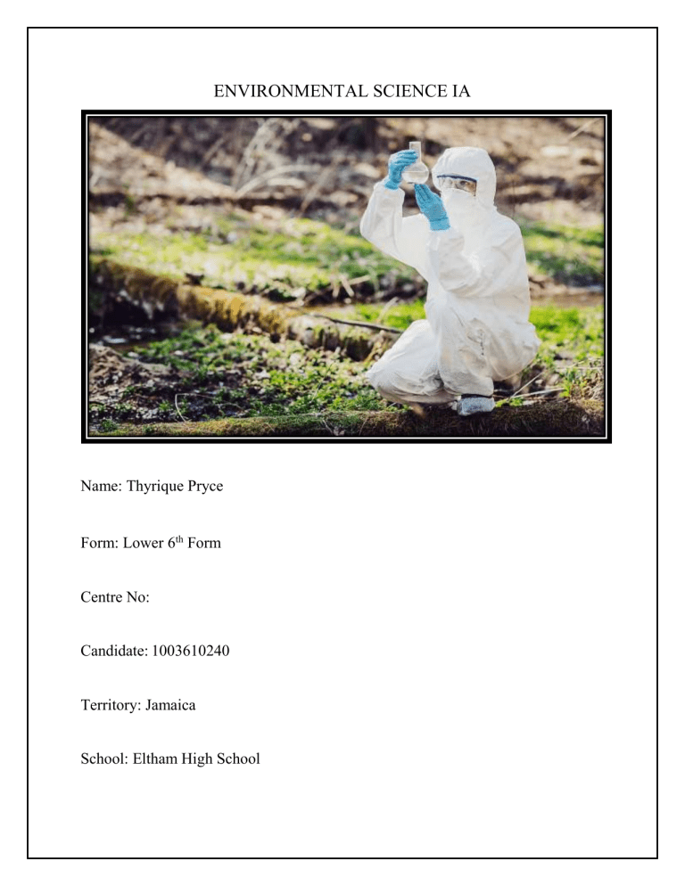 Rio Cobre River Environmental Science IA - Jamaica