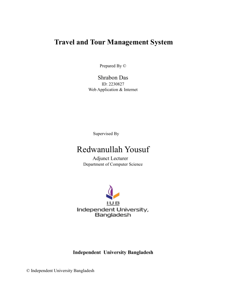 Travel & Tour Management System Project Report
