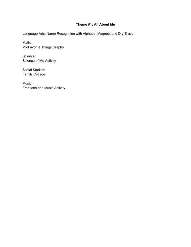Early Childhood Lesson Plans: Themes & Activities