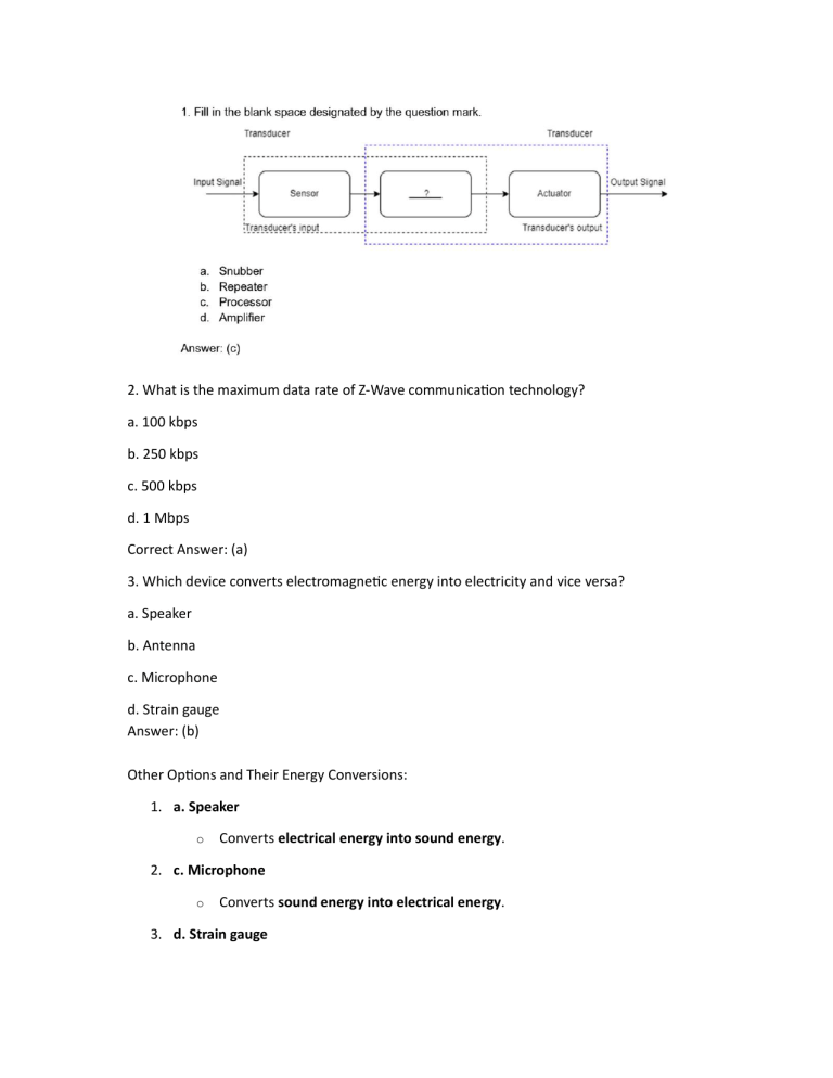 IoT Communication Technologies Quiz