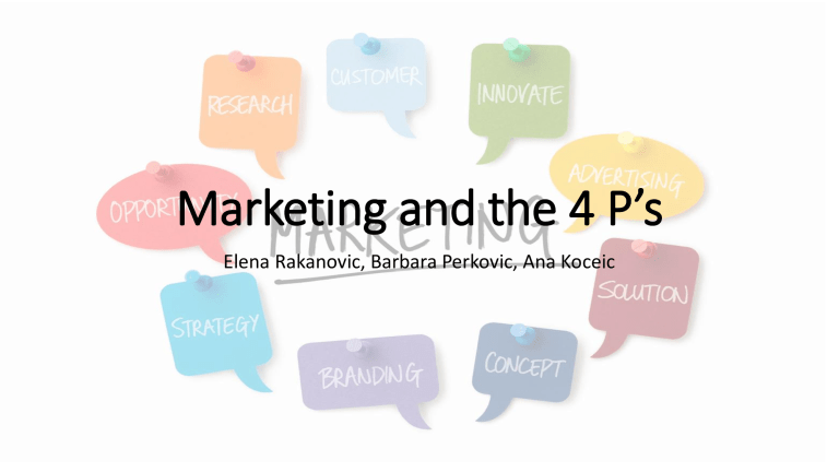Marketing 4 P's: Product, Price, Place, Promotion Explained
