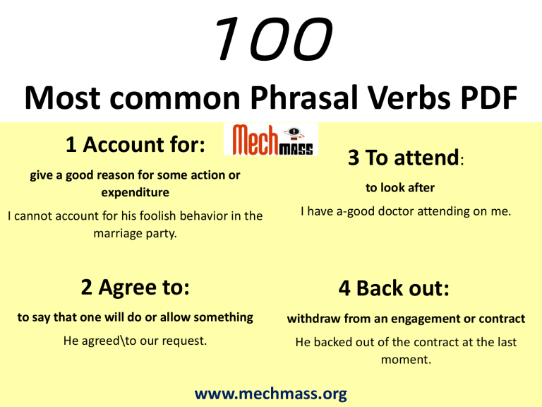 Common Phrasal Verbs: Definitions & Examples