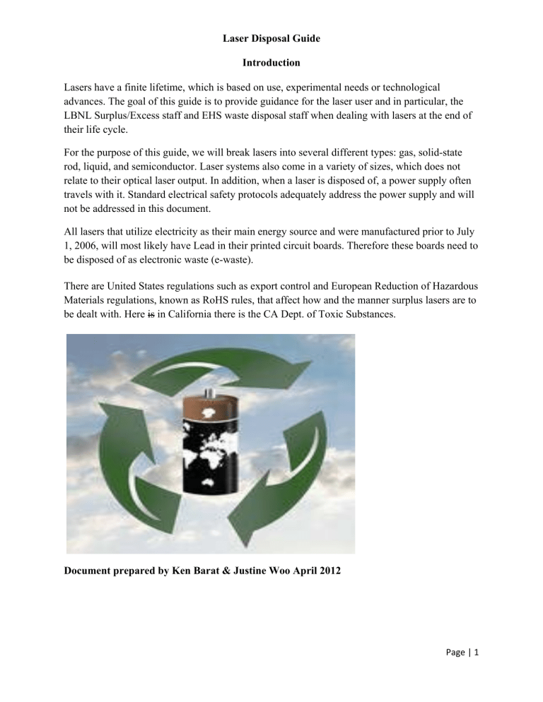 Laser Disposal Guide: Safe Handling & Recycling