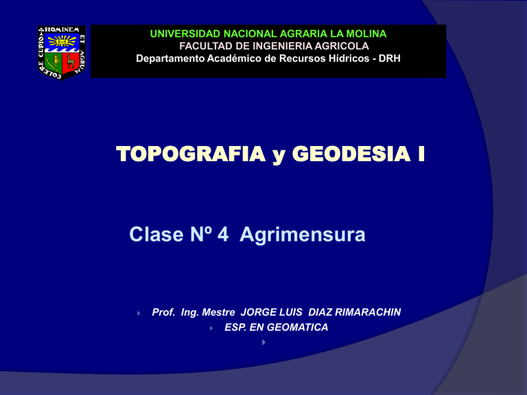 Agrimensura: Levantamiento de Parcelas y Determinación de Área