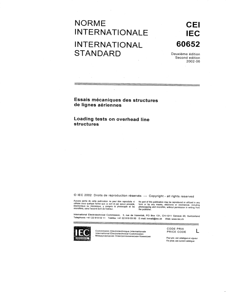 IEC 60652: Overhead Line Structure Loading Tests
