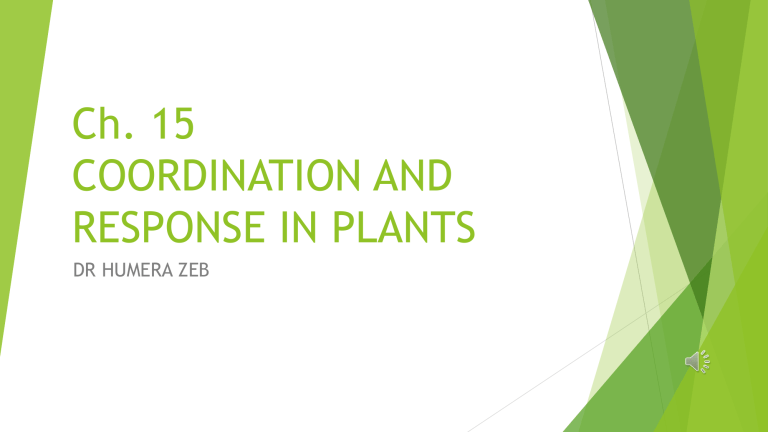 Plant Tropisms: Coordination and Response in Plants