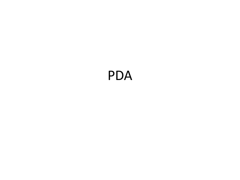 Pushdown Automata (PDA) Presentation: Theory & Examples