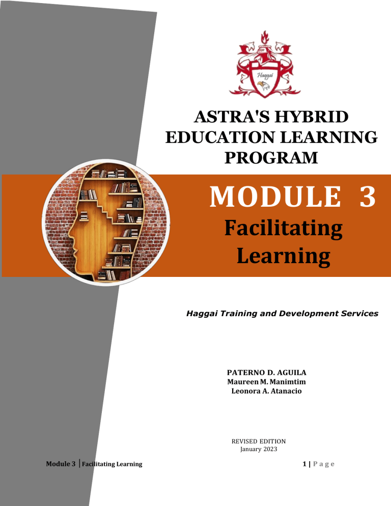 Facilitating Learning: Module 3 Syllabus