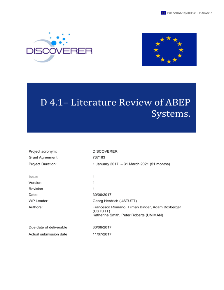 ABEP Systems Literature Review: DISCOVERER Project