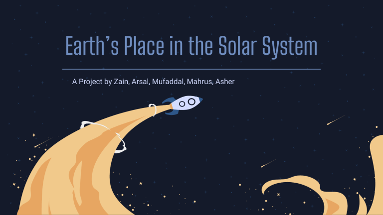 Earth's Place in the Solar System: A Presentation