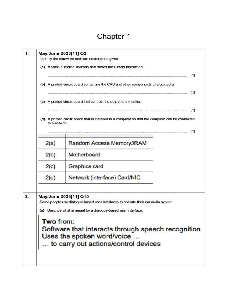Computer Science Exam Questions - High School Level