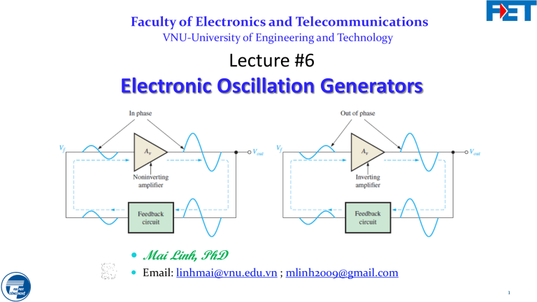 Electronic Oscillation Generators Lecture