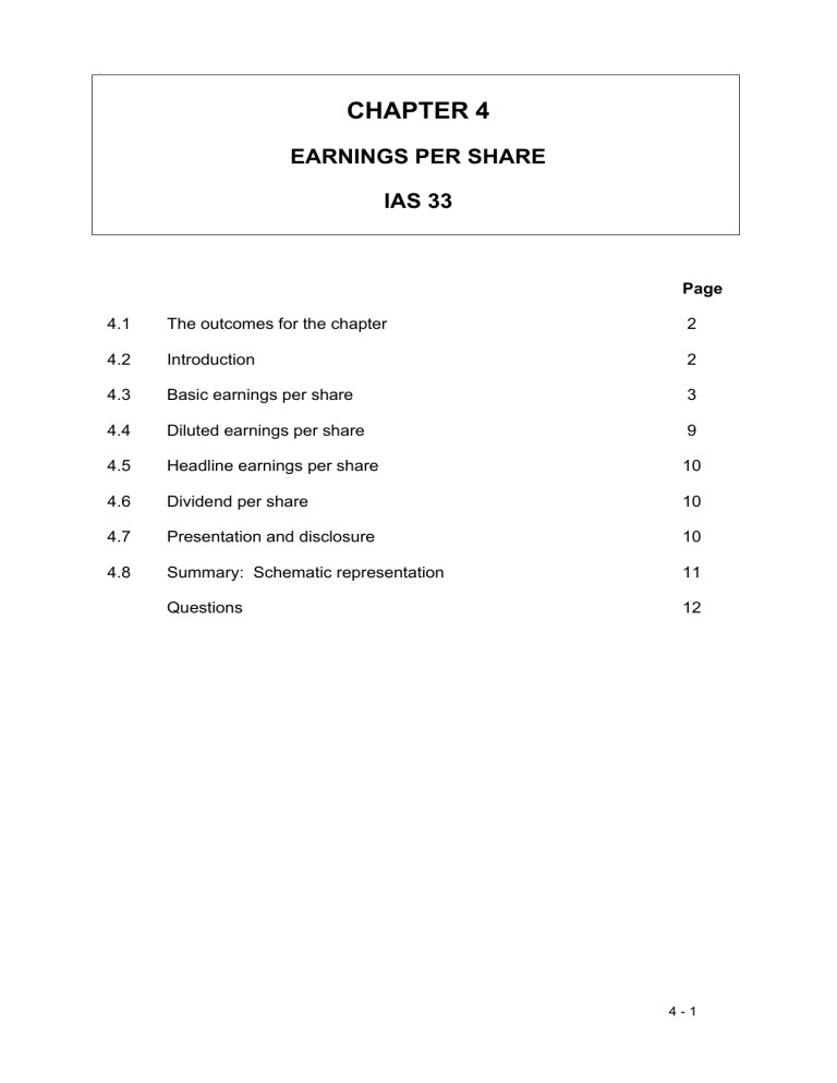 Earnings Per Share (EPS) - IAS 33 Guide