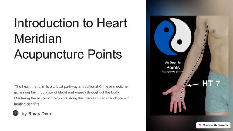 Heart Meridian Acupuncture Points: An Introduction
