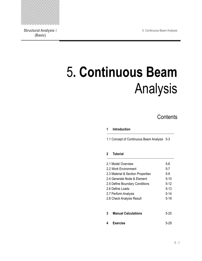 Continuous Beam Analysis Tutorial