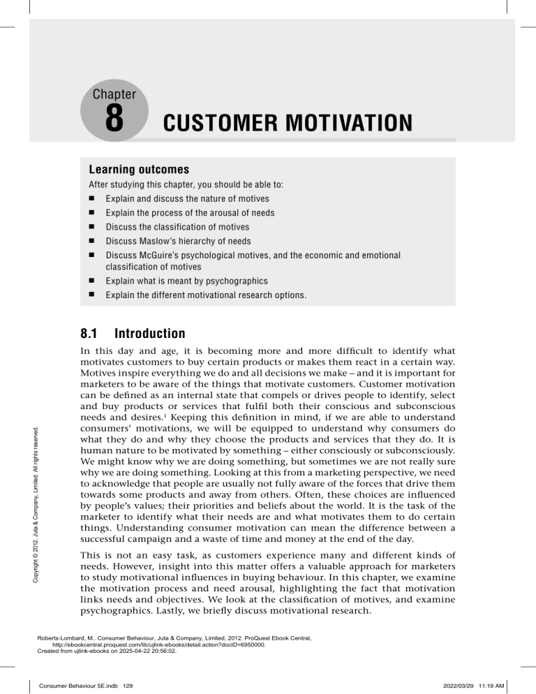 Customer Motivation: Understanding Consumer Behavior