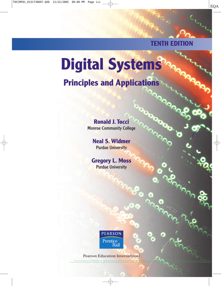 Digital Systems: Principles & Applications Textbook
