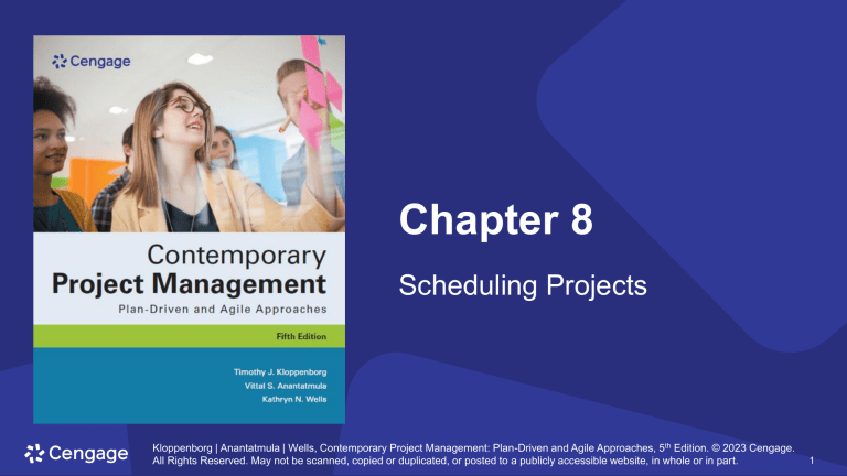 Scheduling Projects: Plan-Driven & Agile Approaches