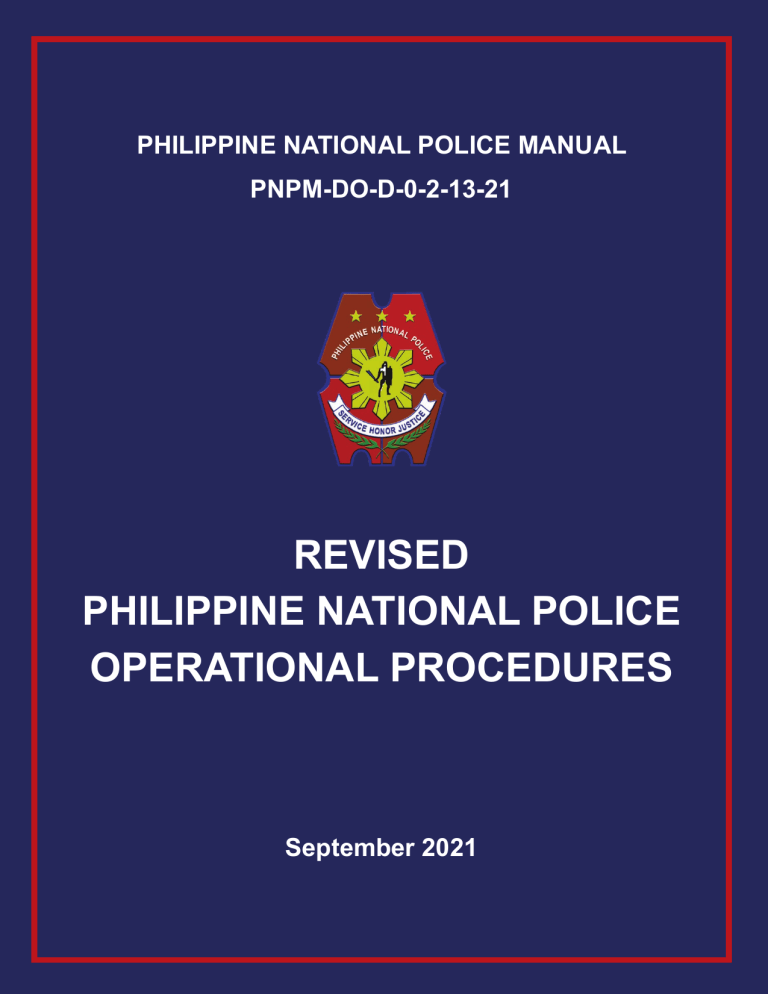 PNP Operational Procedures Manual (2021)