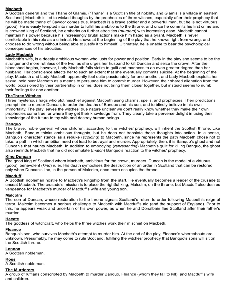 Macbeth: Character Analysis & Plot Overview | Study Guide