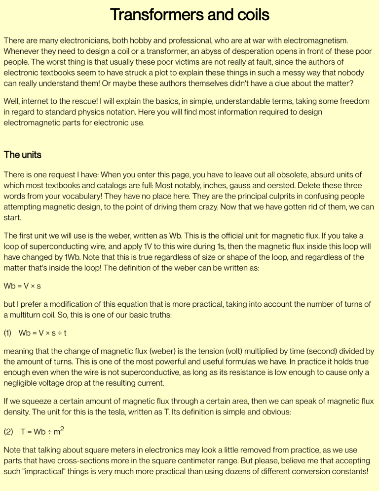 Transformer & Coil Design: A Practical Guide