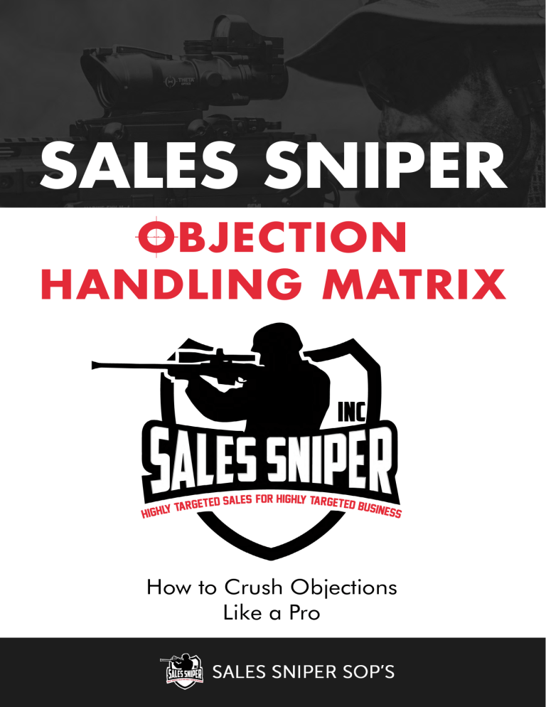 Sales Objection Handling Matrix: Crush Objections Like a Pro
