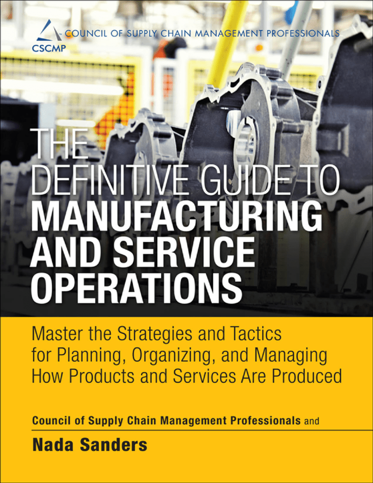 Manufacturing & Service Operations Guide