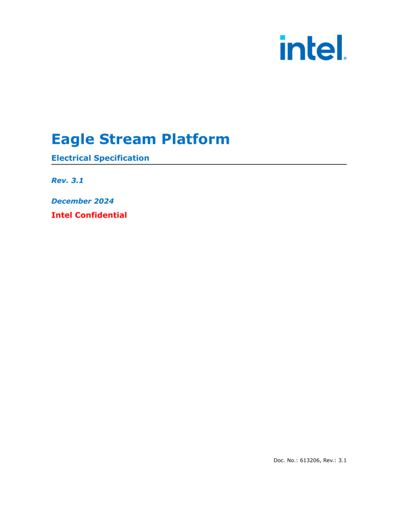 Eagle Stream Platform Electrical Specification