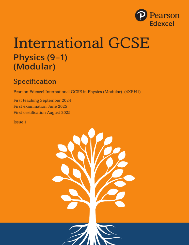 International GCSE Physics (Modular) Specification