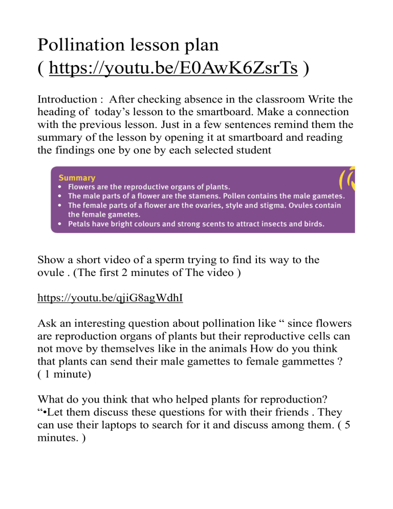 Pollination Lesson Plan: Engaging Students in Plant Reproduction
