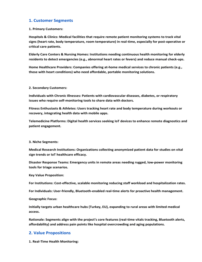 Remote Patient Monitoring System: Business Model Overview