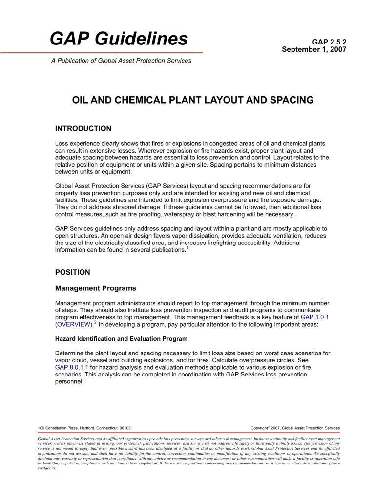 Oil & Chemical Plant Layout & Spacing Guidelines