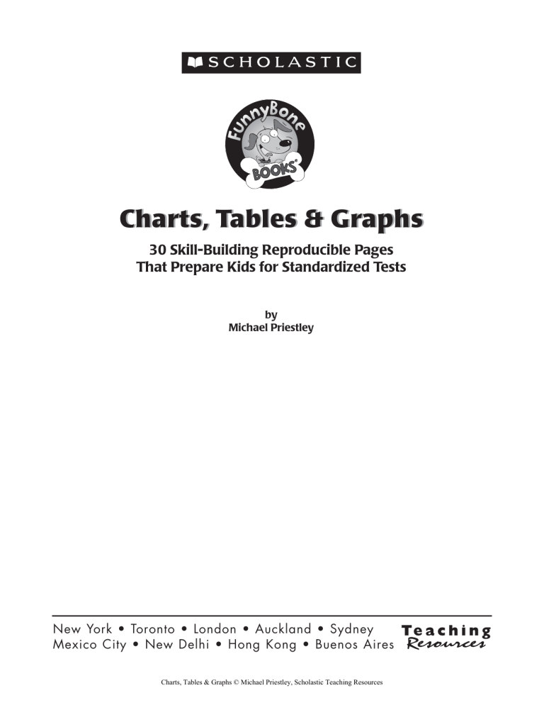 Charts, Tables & Graphs: Skill-Building Worksheets for Kids