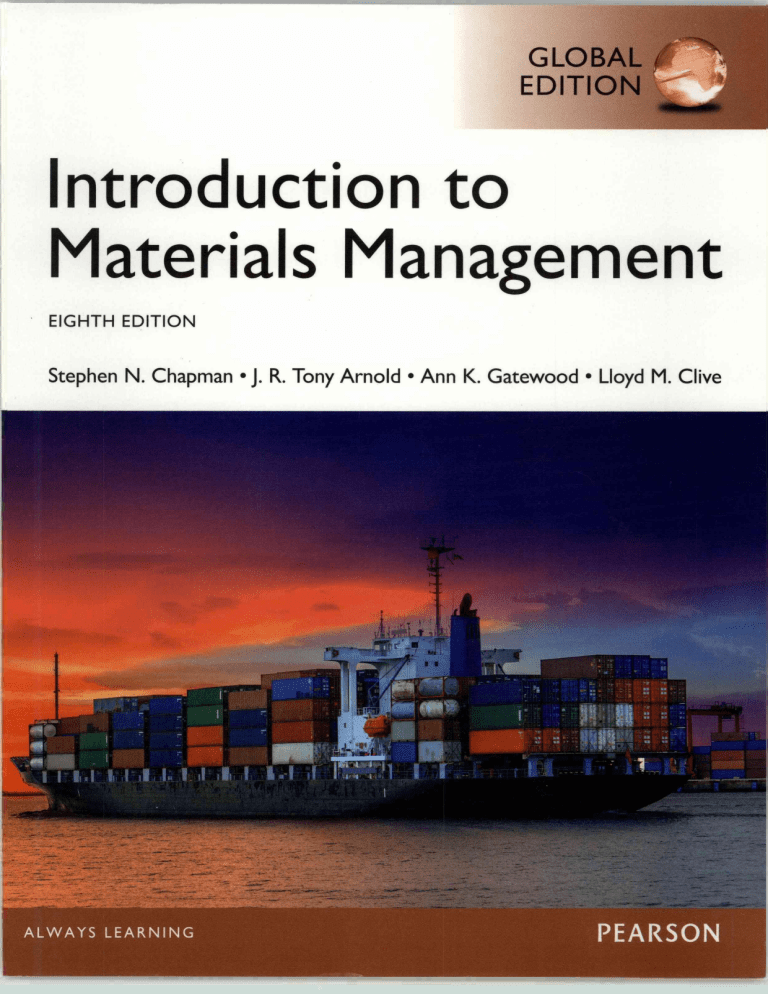Introduction to Materials Management Textbook, 8th Edition
