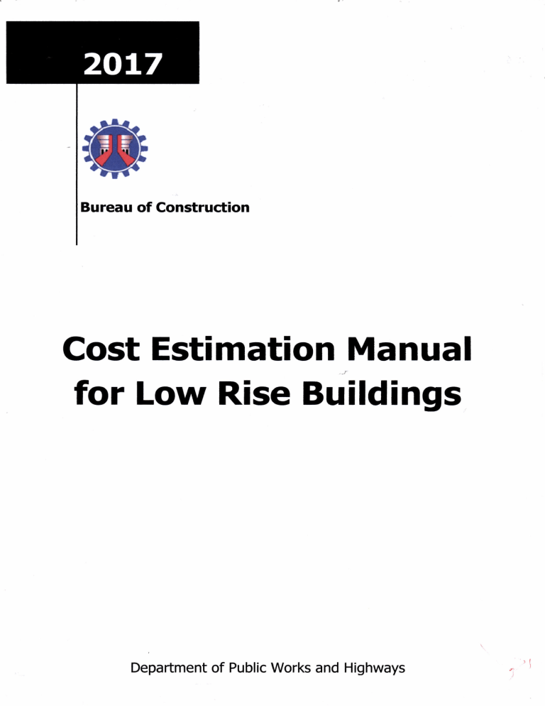Cost Estimation Manual for Low Rise Buildings