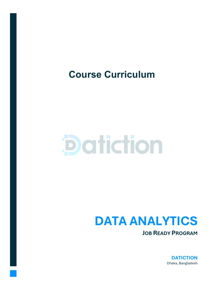 Data Analytics Course Curriculum: Excel, Power BI, SQL