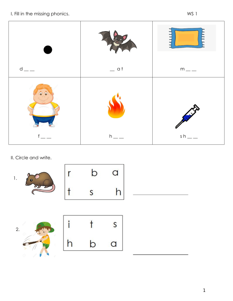 Phonics Worksheet: Early Reading Skills for Kids
